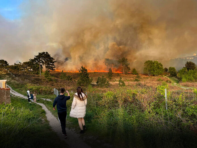 Teenager Rosie captures dramatic moments when heath caught fire | The ...